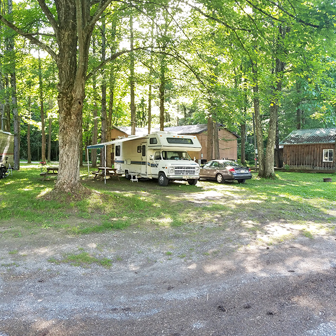 RV camping lets you extend your underground exploration into a full weekend of geological discovery and relaxation.