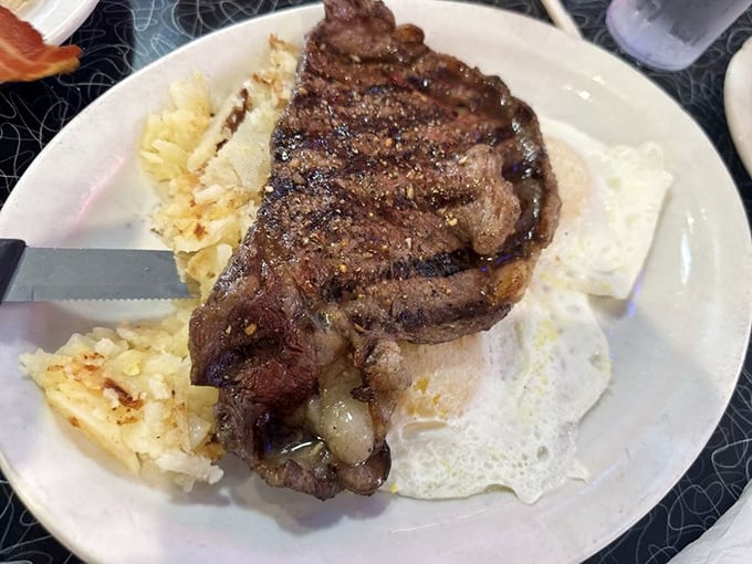 Steak and eggs – the breakfast combination that says, "I'm an adult and I can have whatever I want before noon."