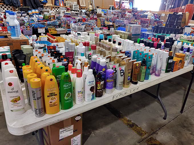 A personal care product paradise where brand names meet bargain prices. Someone's bathroom is about to get a serious upgrade!