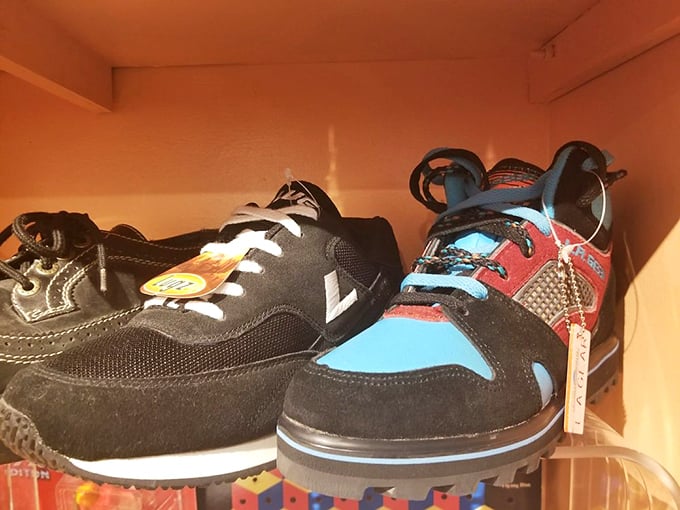 These aren't just shoes—they're unworn time capsules. The tags still attached, waiting for someone to finally give them the night out they deserved.