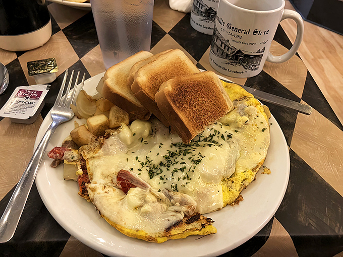 Breakfast that doesn't know it's not supposed to be this good at a sandwich shop. That omelet is the morning hero we all deserve.