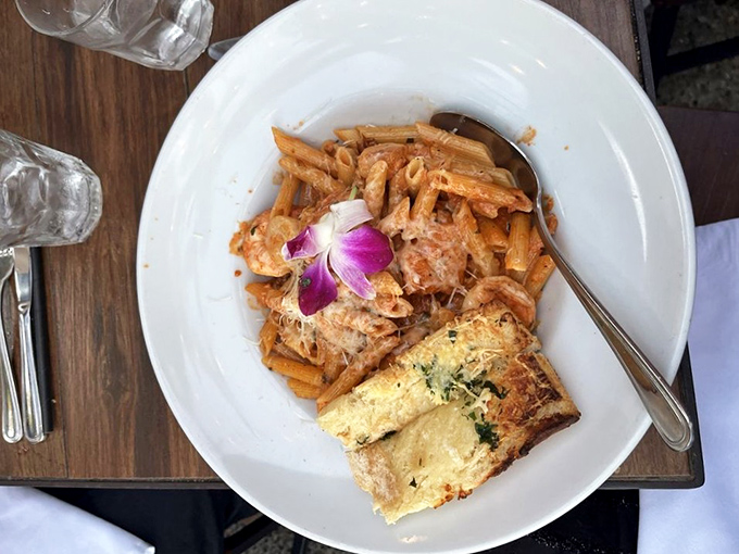 Spicy seafood pasta that brings just enough heat to wake up your taste buds without calling the fire department. 