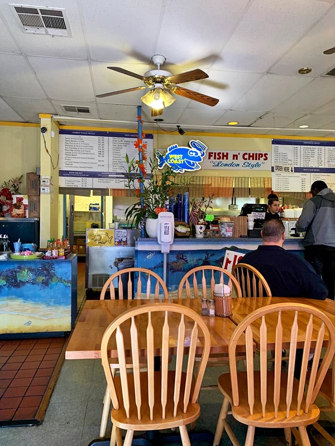 Where seafood dreams come true. The "London Style" sign isn't just decoration—it's a promise that's kept with every order.