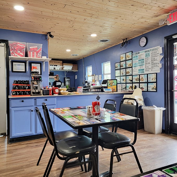 The counter where magic happens. Simple equipment, no fancy gadgets—just the essentials for creating diner perfection.