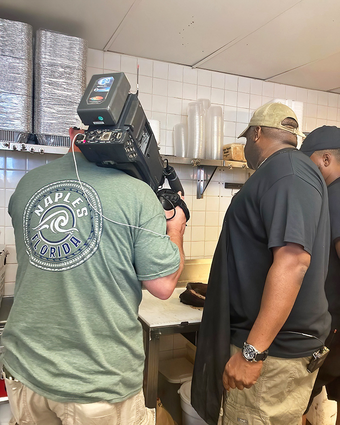 The kitchen team at work, where barbecue artistry happens with the focus and precision of neurosurgeons, but with tastier results.