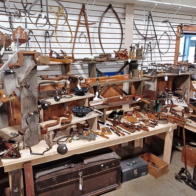 Tools with soul – each worn handle and weathered edge represents a lifetime of honest work and problem-solving ingenuity.