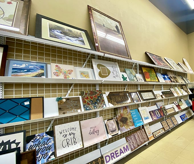 Wall art for every taste—from serene landscapes to typography declaring your love for coffee, wine, or living, laughing, and loving.