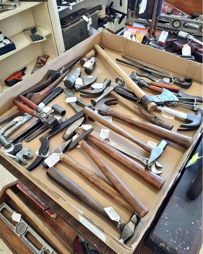Tools with history—these hammers and implements have built more than furniture; they've constructed entire lives and legacies.
