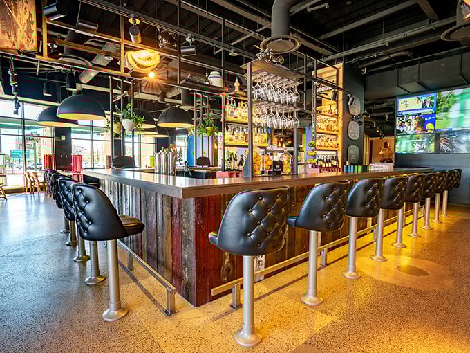 The bar at Hazel's isn't just a place to wait for your table—it's a front-row seat to cocktail craftsmanship and seafood voyeurism.