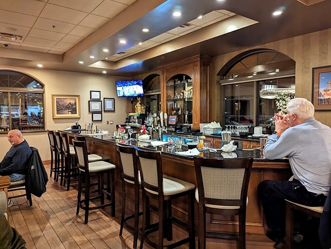 The bar area where conversations flow as smoothly as the perfectly crafted beverages.