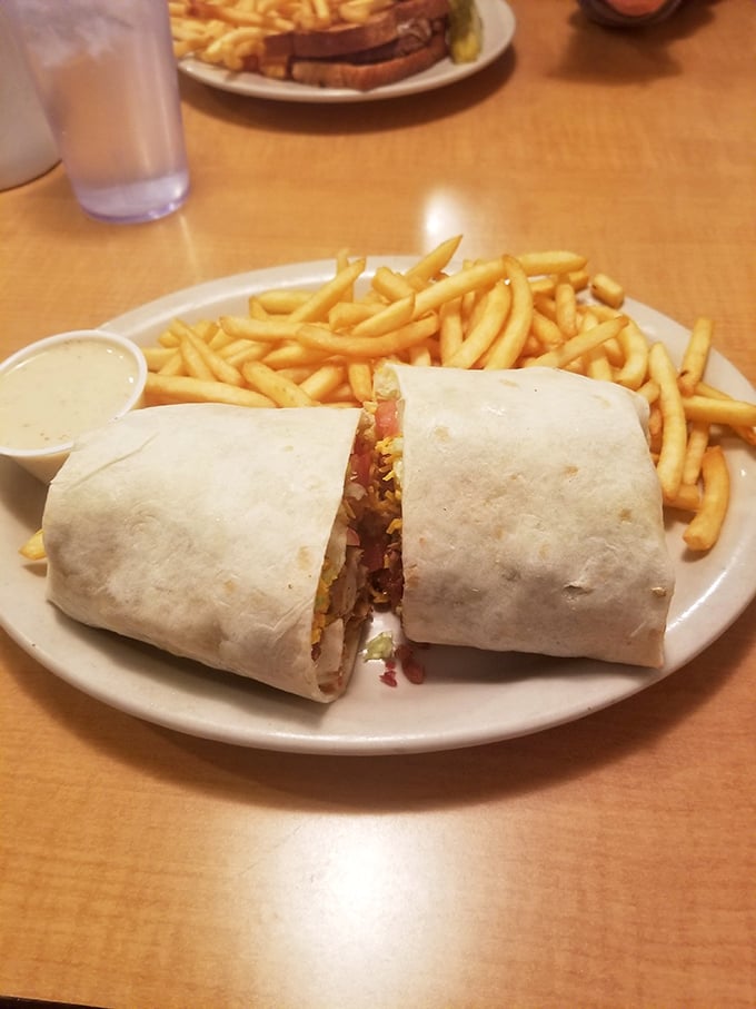 This breakfast burrito isn't messing around—it's a full day's worth of satisfaction wrapped in a warm tortilla blanket.