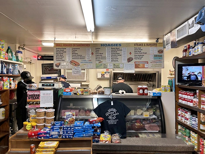 The counter tells the whole story: this is a place that knows exactly what it is and has no interest in being anything else.