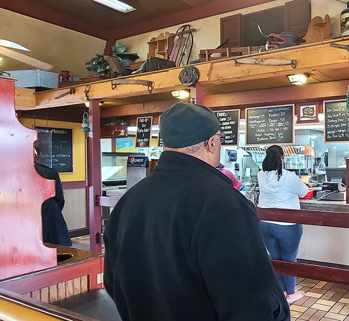 Locals know the drill—place your order, then wait patiently for burger perfection that's absolutely worth every second.