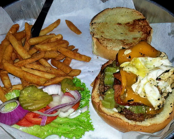 This burger's got more layers than your favorite novel. Each bite tells a different story, and they all end with "and then I needed a nap."