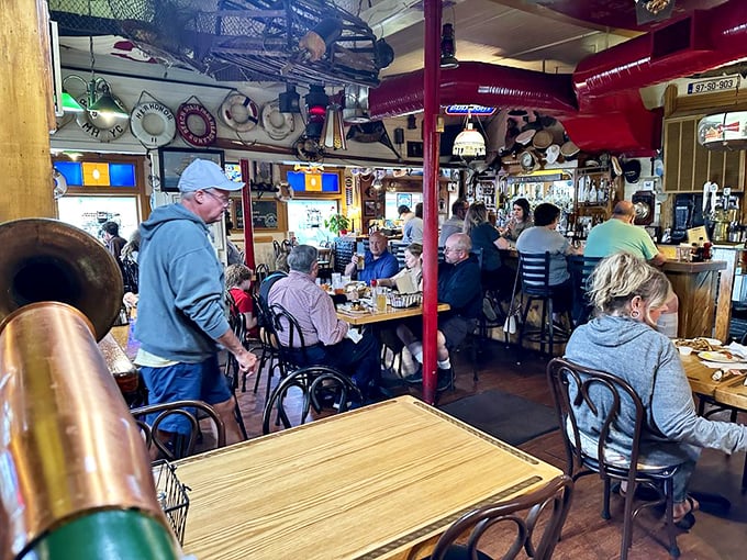 A full dining room is the most honest review a restaurant can get. These folks didn't drive to Grand River by accident.