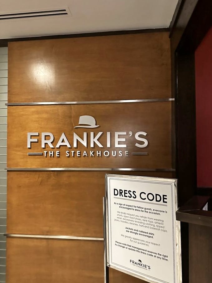 The dress code sign reminds us that some traditions are worth keeping. Your sweatpants had their moment during lockdown—now let the grown-up clothes shine.