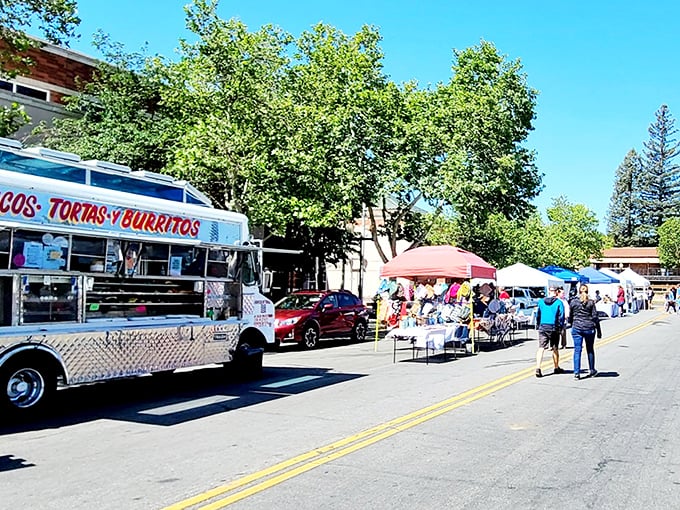 Taco trucks and local vendors bring authentic flavors to Paso's farmers market. No artisanal markup here—just honest food at honest prices.