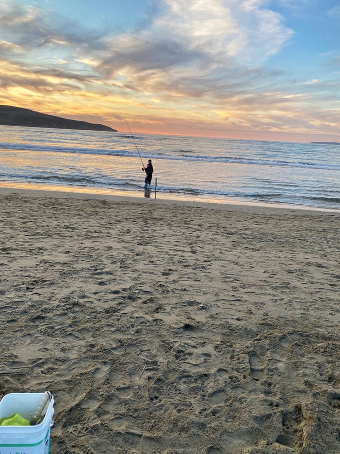 Patience isn't just a virtue at Dillon Beach—it's the fisherman's meditation. Some come for the catch, others for the excuse to stand still.