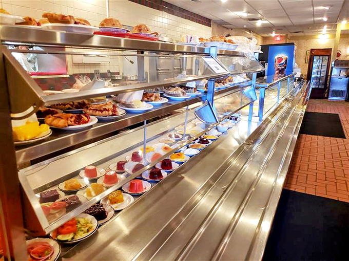 The cafeteria line gleams like a jewelry counter, except these treasures disappear within minutes of being admired.