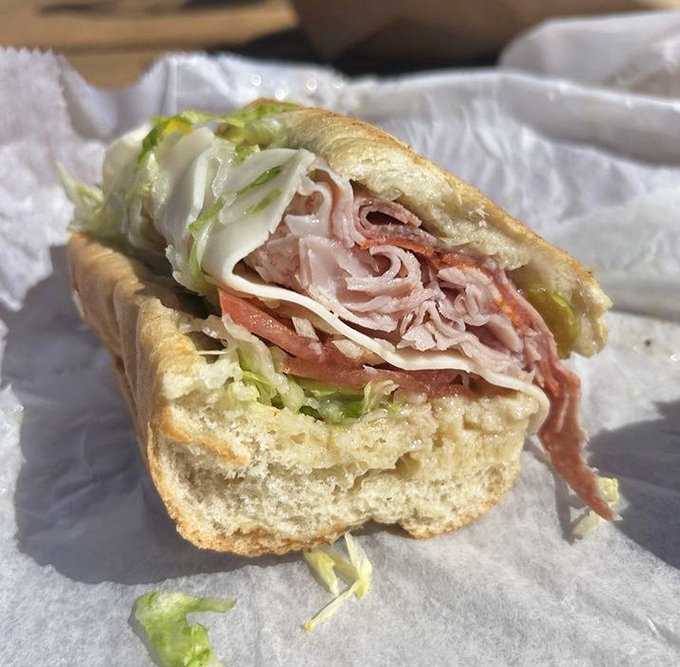 Half an Italian sub here is more satisfying than a whole sandwich elsewhere – perfect bread-to-filling ratio with flavors that would make actual Italians nod in approval.