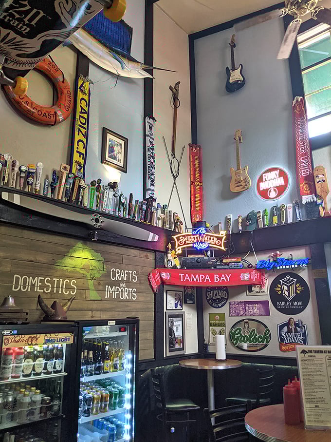 The wall of tap handles and memorabilia tells stories of good times past and promises more to come—a museum of merriment where beer is the art.