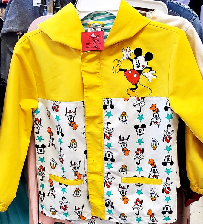 A Mickey Mouse raincoat that proves kid's fashion can be both practical and magical—Disney dreams without the theme park price tag.