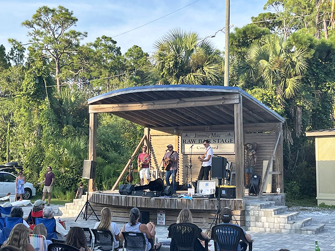 Live music under the palms adds the perfect soundtrack to your seafood feast. Dinner and a show, Florida-style.