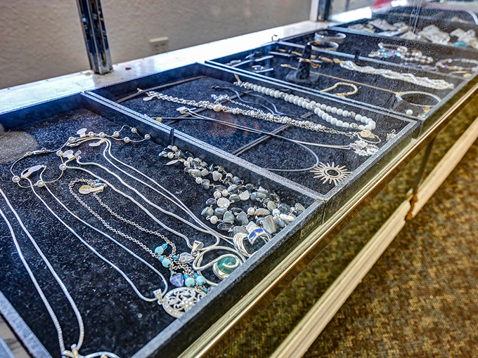Silver and stone treasures laid out like an artisan market. These necklaces have stories to tell—and new chapters to write.