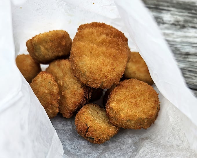 Golden-fried nuggets of joy that make you question why you'd ever waste time with fancy food when simplicity tastes this good.