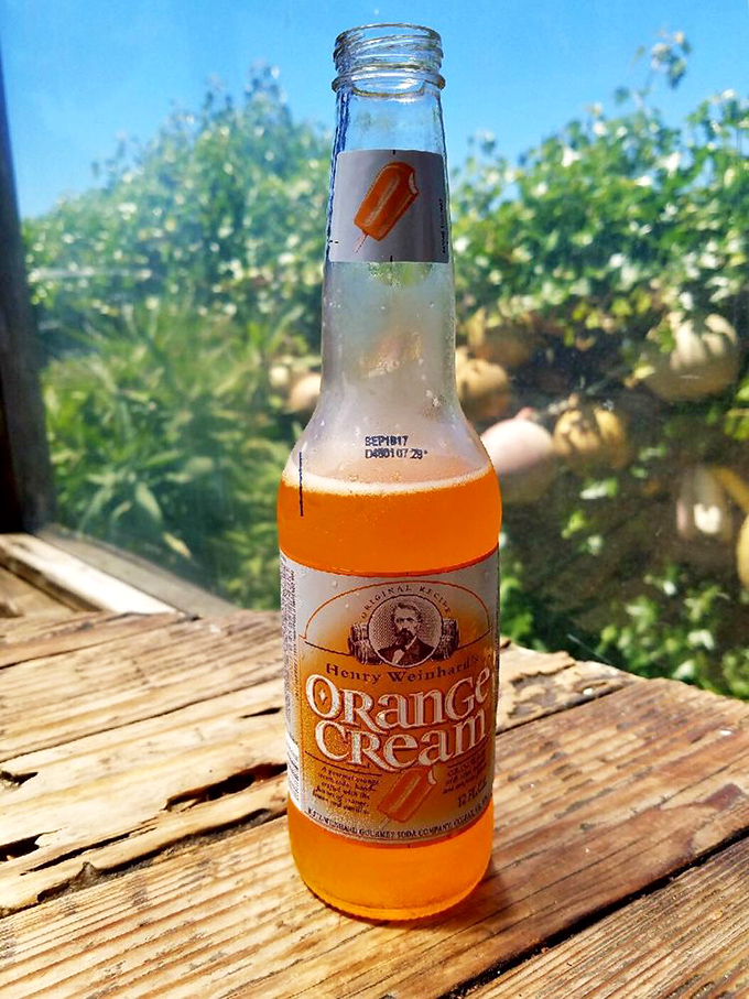 An ice-cold Orange Cream soda—because sometimes the perfect seafood pairing isn't wine but something that tastes like childhood summers.