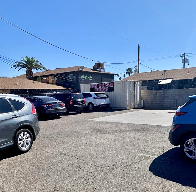 The parking lot might not look like much, but it's the gateway to one of Phoenix's most authentic culinary experiences. Cars know where the good stuff is.