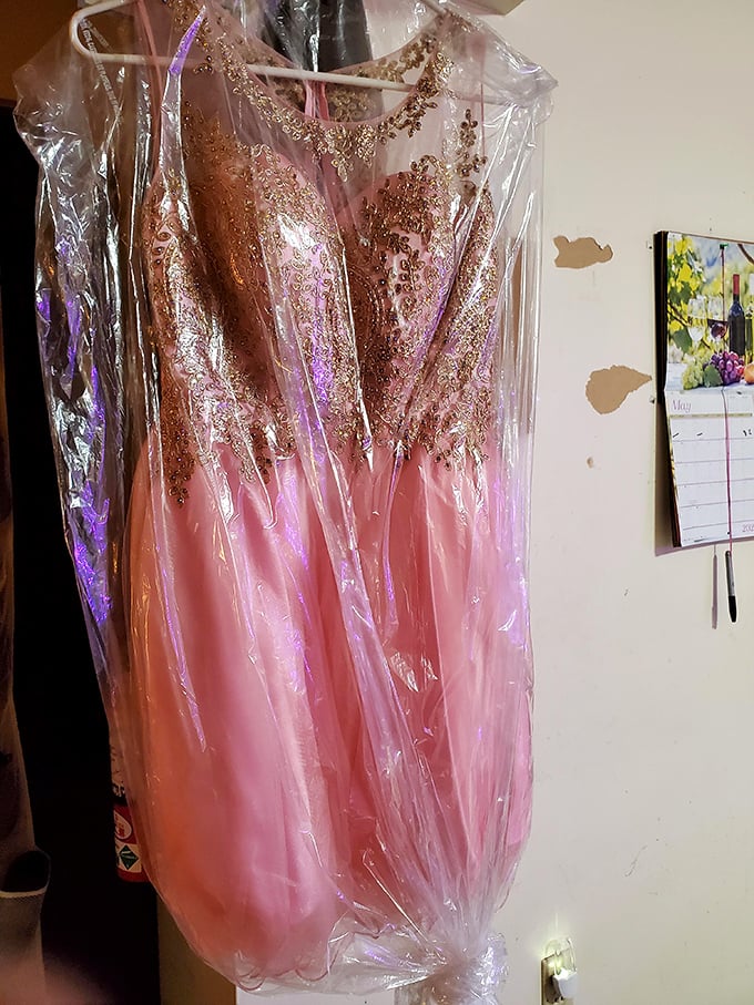 Blush pink elegance with a golden bodice – half princess, half goddess, and completely ready for its close-up.