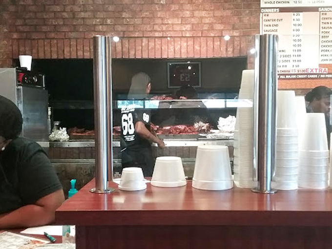 The service counter – where dreams come true and diet plans go to die. Worth every minute in line.
