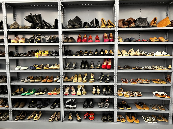 The Cinderella section—where every shoe is hoping you're its perfect match. From stilettos to sneakers, footwear finds its second dance.