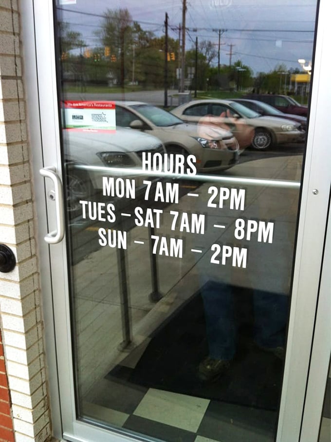 The hours posted on the door are basically telling you when happiness is being served. Plan accordingly.