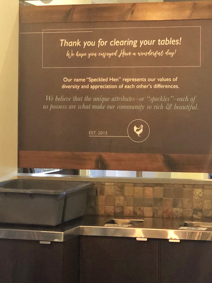 A thoughtful sign explaining their name celebrates diversity – proving this café feeds both body and soul with equal attention to detail.