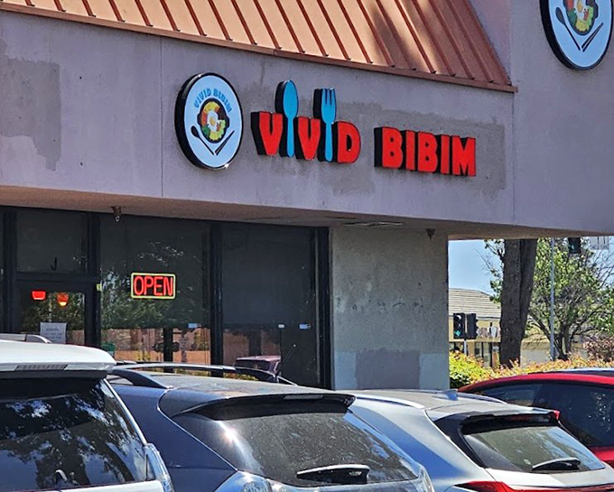 That simple storefront hides complex flavors – VIVID BIBIM proves great Korean food doesn't need fancy surroundings to shine.
