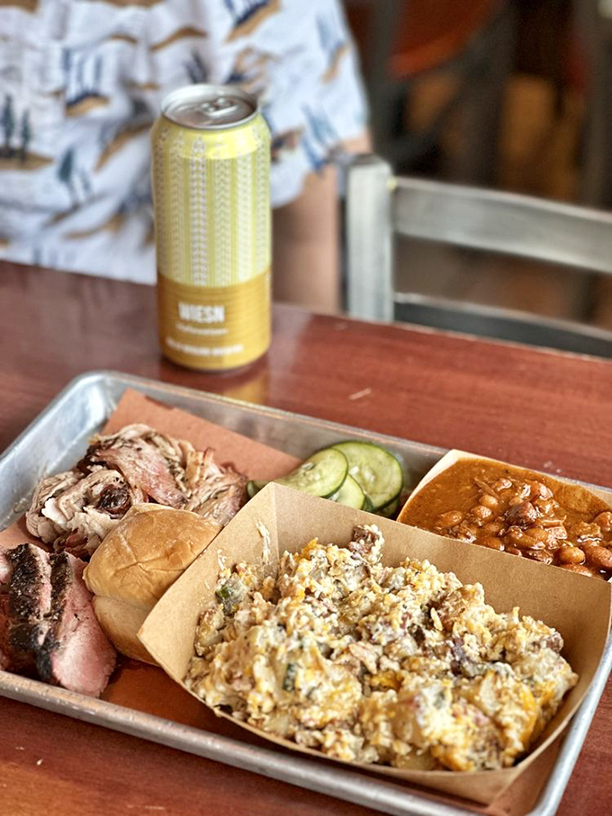 Two-meat perfection on a tray, proving that sometimes life's best decisions involve multiple protein choices.
