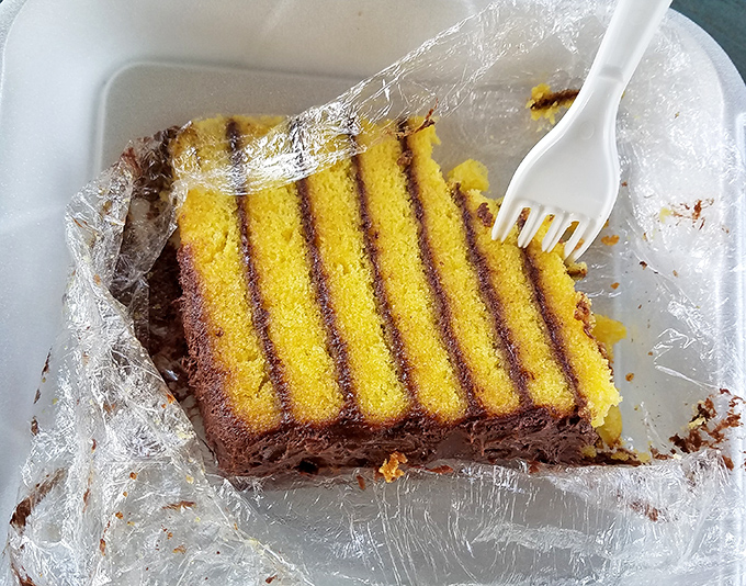Layer upon layer of moist yellow cake with chocolate frosting—because after a barbecue feast, your sweet tooth deserves equal attention.