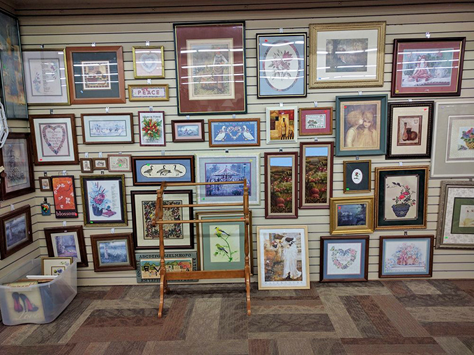Wall art for days—from inspirational quotes to landscapes that could be anywhere, waiting to find their forever homes.