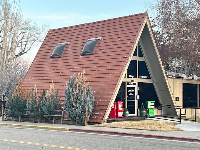 This A-frame visitor center looks like it escaped from a 1960s ski resort, now serving as Bishop's quirky architectural ambassador to curious travelers.