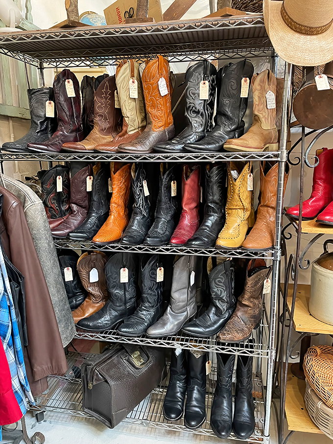 These well-worn boots have walked more miles than a traveling salesman's best stories combined.