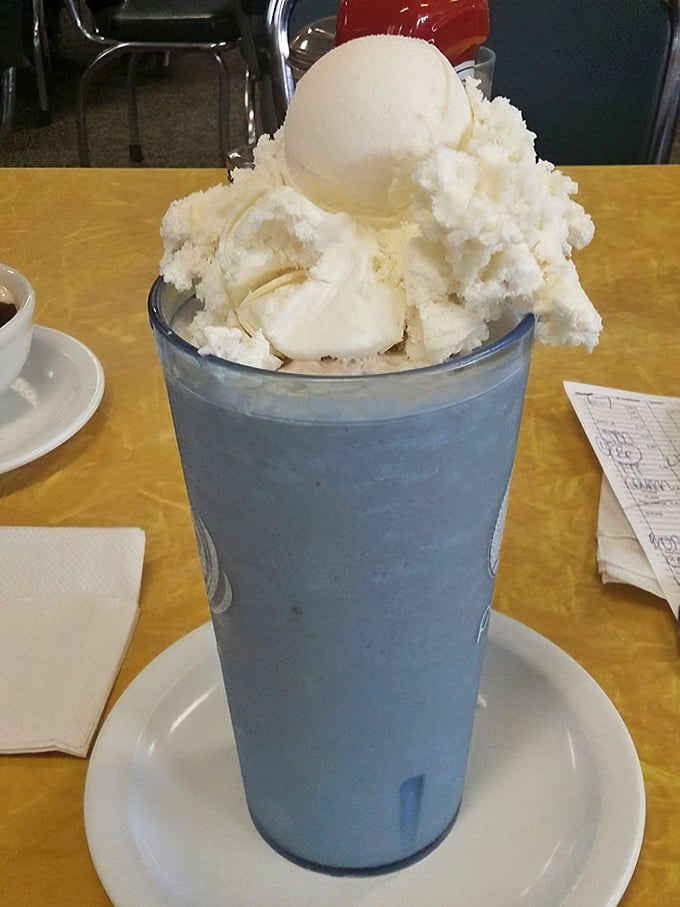 The Boston Cooler isn't just overflowing—it's making a statement. That ice cream crown says, "Yes, this is excessive, and you're welcome."