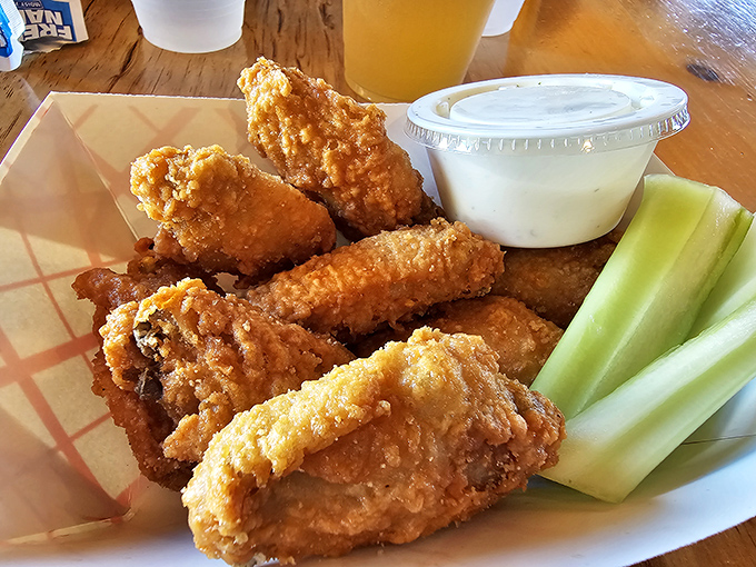 Wings that don't need fancy sauces or elaborate presentations – just honest, crispy goodness that pairs perfectly with cold beer and warm conversation.
