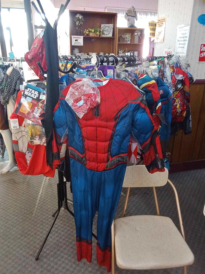 Halloween shopping in July? At Cobb's, you can become Spider-Man any day of the year for less than a movie ticket.
