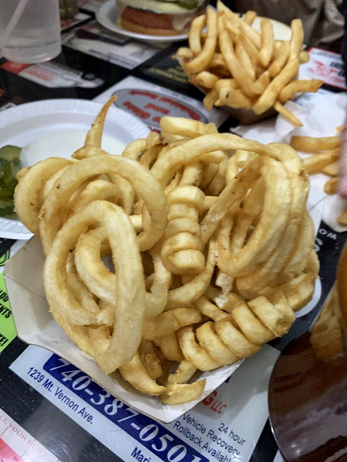 Curly fries that dance their way to your plate—the perfect sidekick to the sandwich that made Waldo famous.