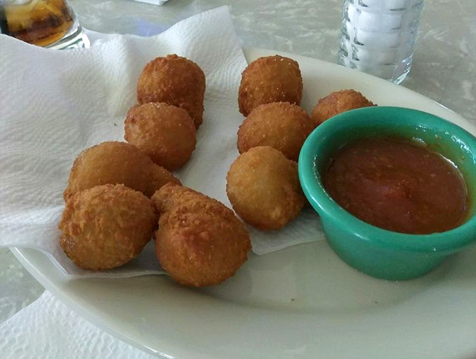Deep-fried mushrooms—nature's little umami bombs in a crispy jacket. The perfect excuse to eat vegetables while technically having dessert. 