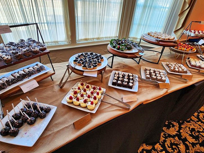 A dessert table that makes adults experience the same wide-eyed wonder they felt as children—except now no one can tell you to wait until after dinner.