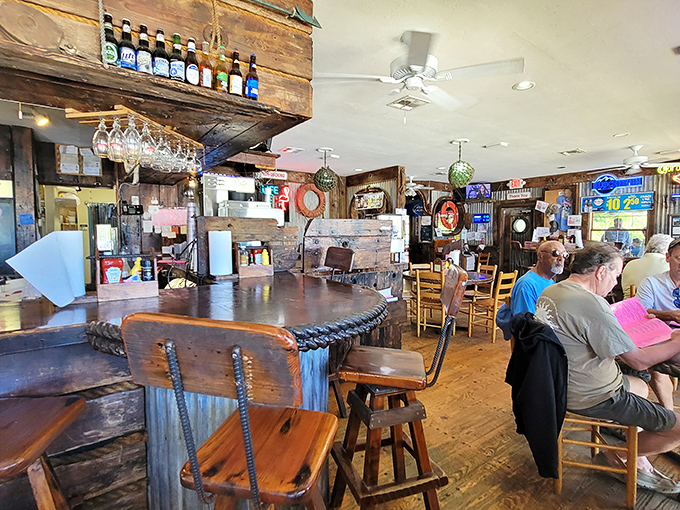 Where locals and tourists find common ground over cold beers and hot seafood—a Florida united nations of appetites.