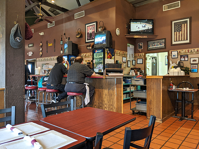 Where locals gather to solve the world's problems over coffee and eggs. These counter seats have heard more town gossip than the local barber shop.